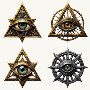 All Seeing Eye PNG Eye of Providence Weathered Iron, Silver, Gold ...