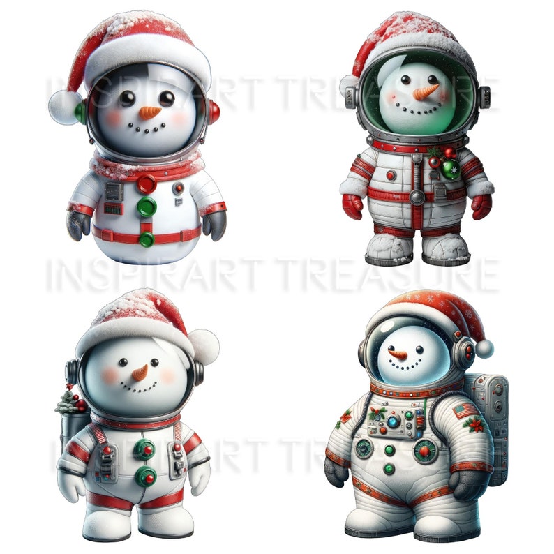 Snowman PNG Astronaut Snowman Clipart, Fun and Unique Digital Art for ...