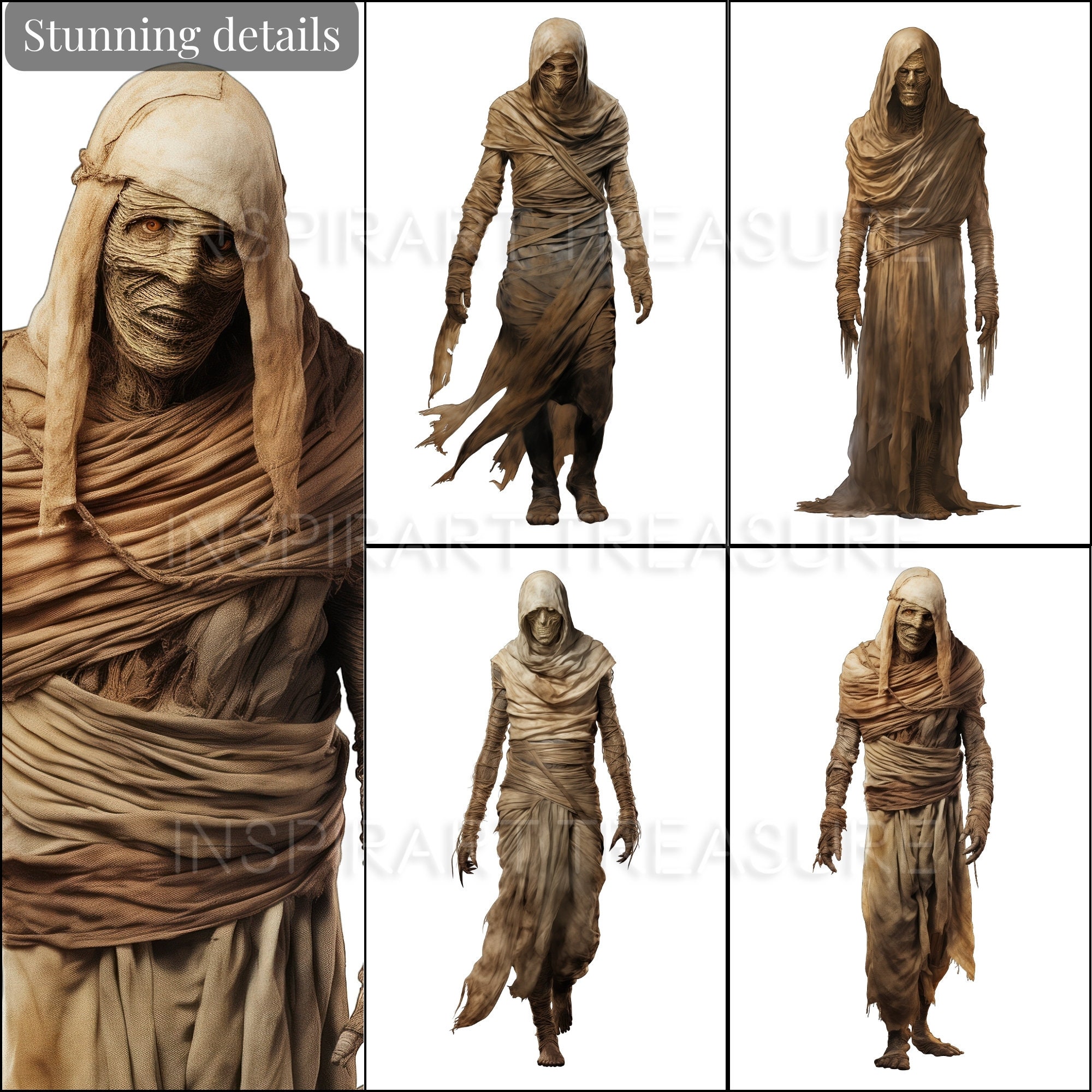 Watercolor Mummy Clipart, Mummy Art PNG Watercolor Fantasy Character ...