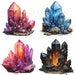 Watercolor Fairy Crystals Clipart, Fantasy Crystal Gems PNG, Fantasy ...