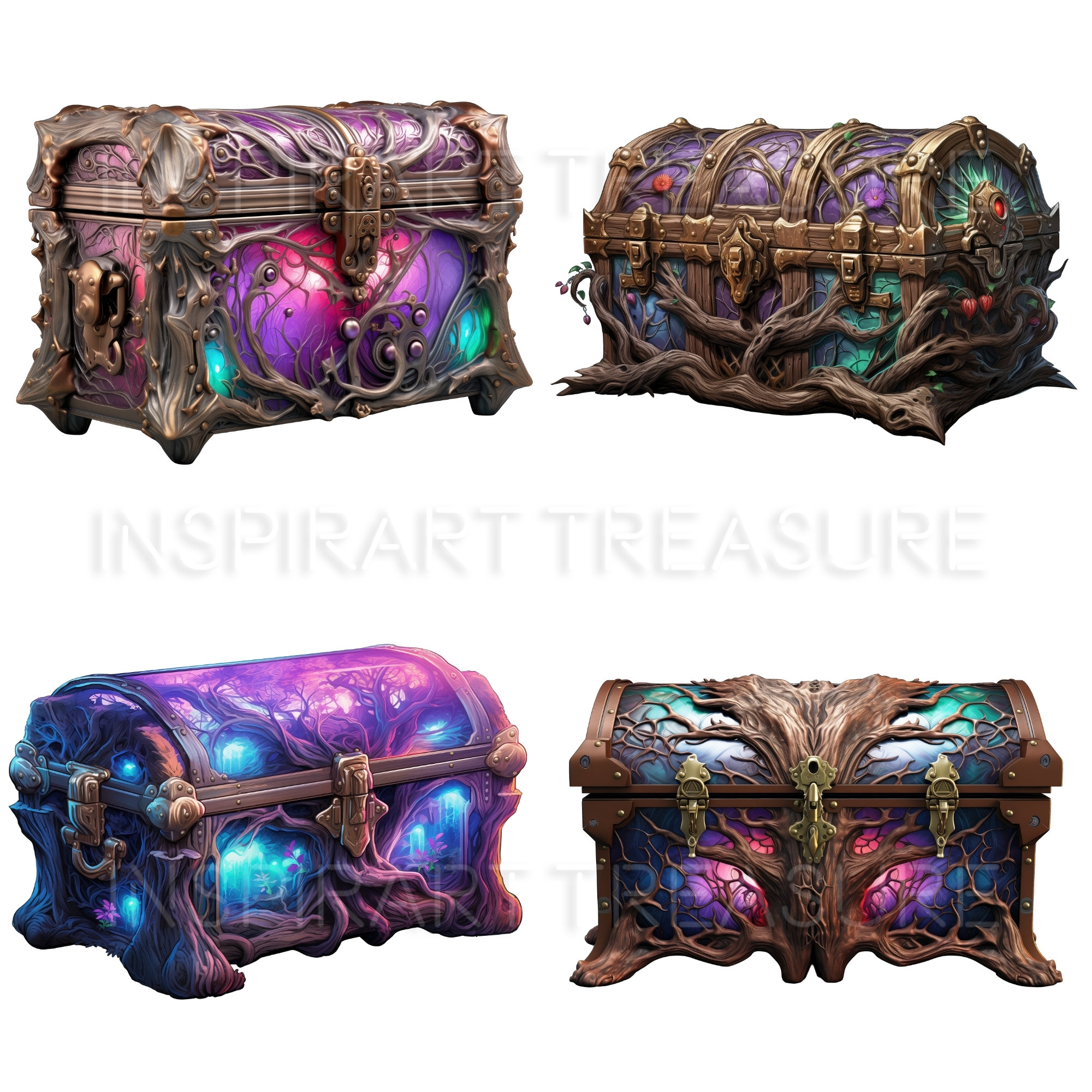 Mystical Printable, Enchanted Faeries Chest Clipart, Magic Crafting Kit ...