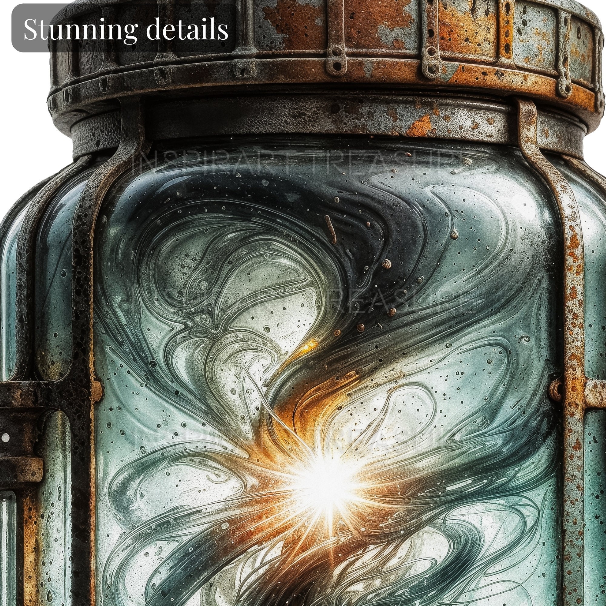 Mysterious Substance Container PNG Graphic, Antique Apothecary Jar ...