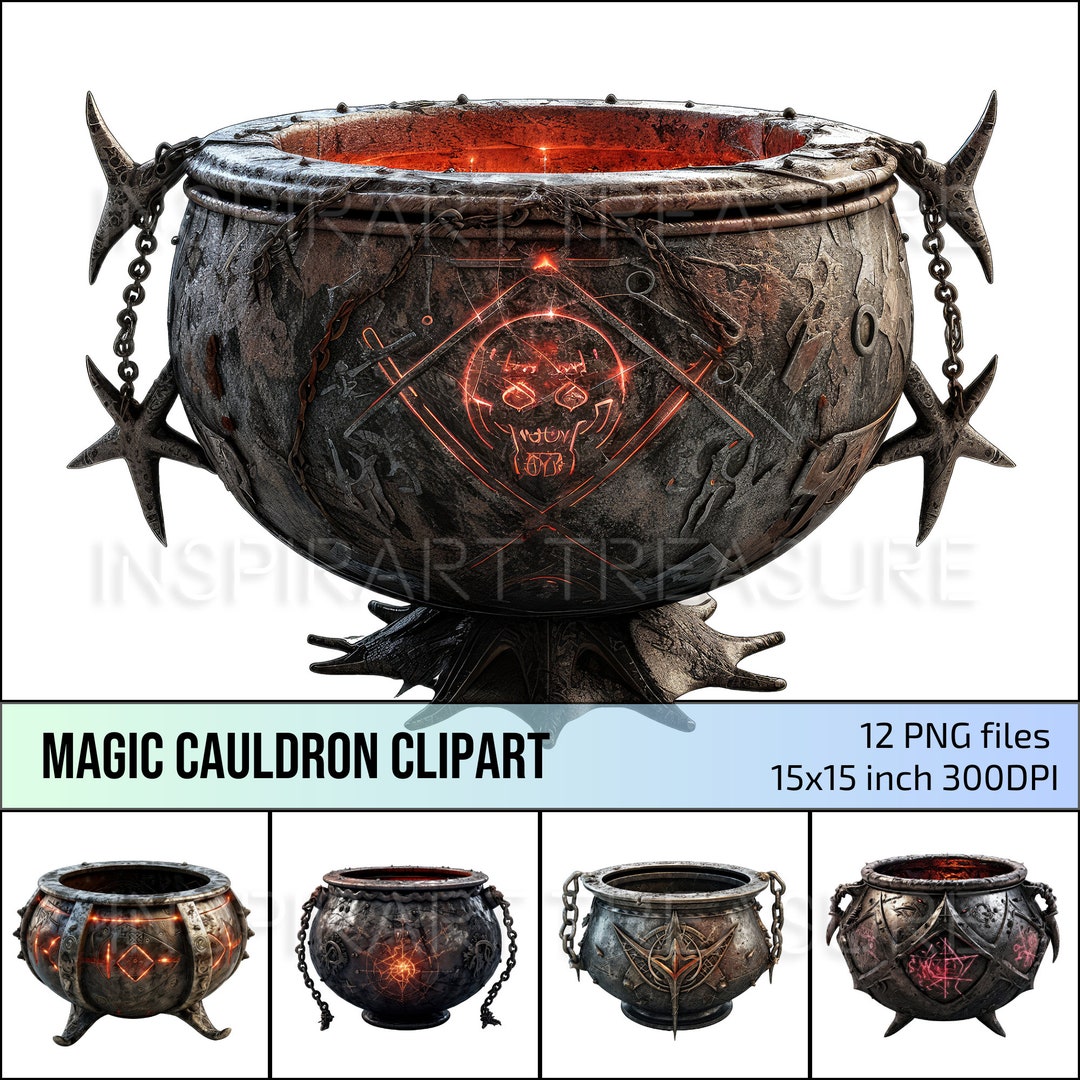 Magic Cauldron PNG Clipart, Witchcraft Paper Kit, Digital Scrapbook ...
