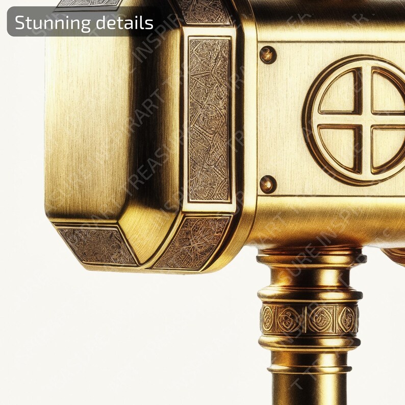 Golden War Hammer Clipart PNG Medieval Fantasy Weapon Combat Ready ...