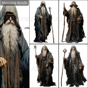Witchcraft Kit Fantasy Wizard Clipart, Mystical Mage Watercolor Wiccan ...