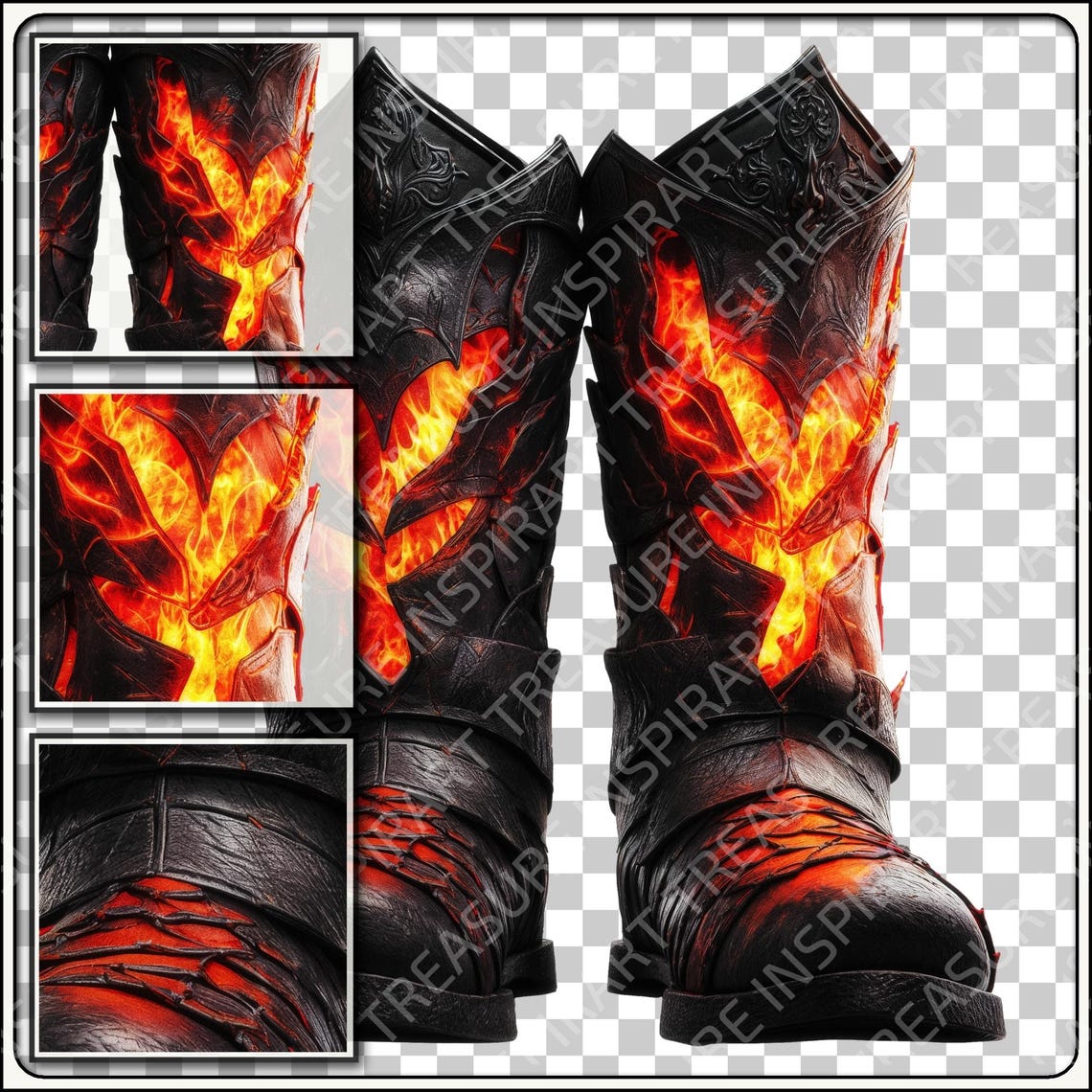 Fire Dragon Knight Armor Set Knight SVG PNG Full Armor Set Epic Battle ...