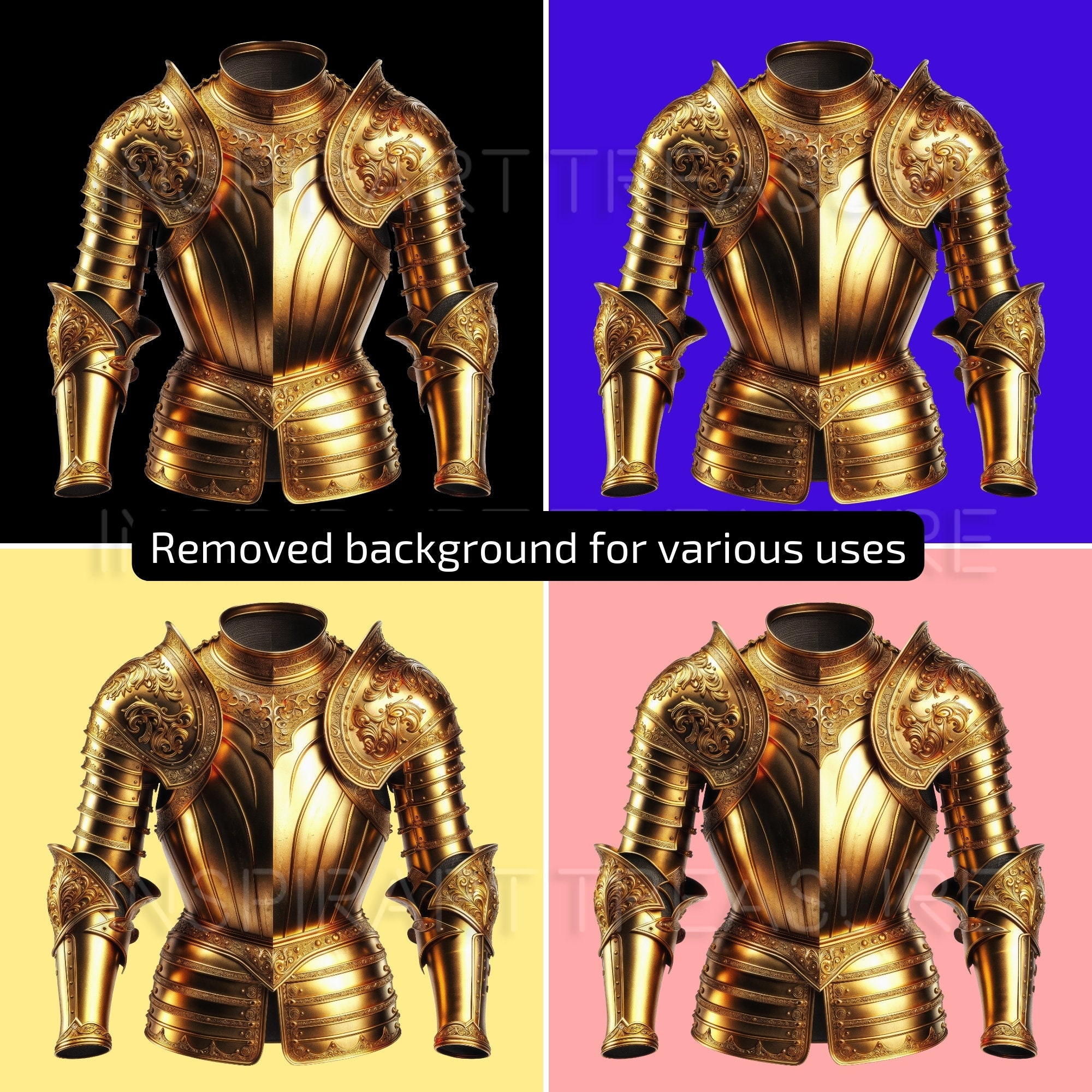 Gold Breast Plate Armor for Men Chest Plate Piece Armor Clipart ...