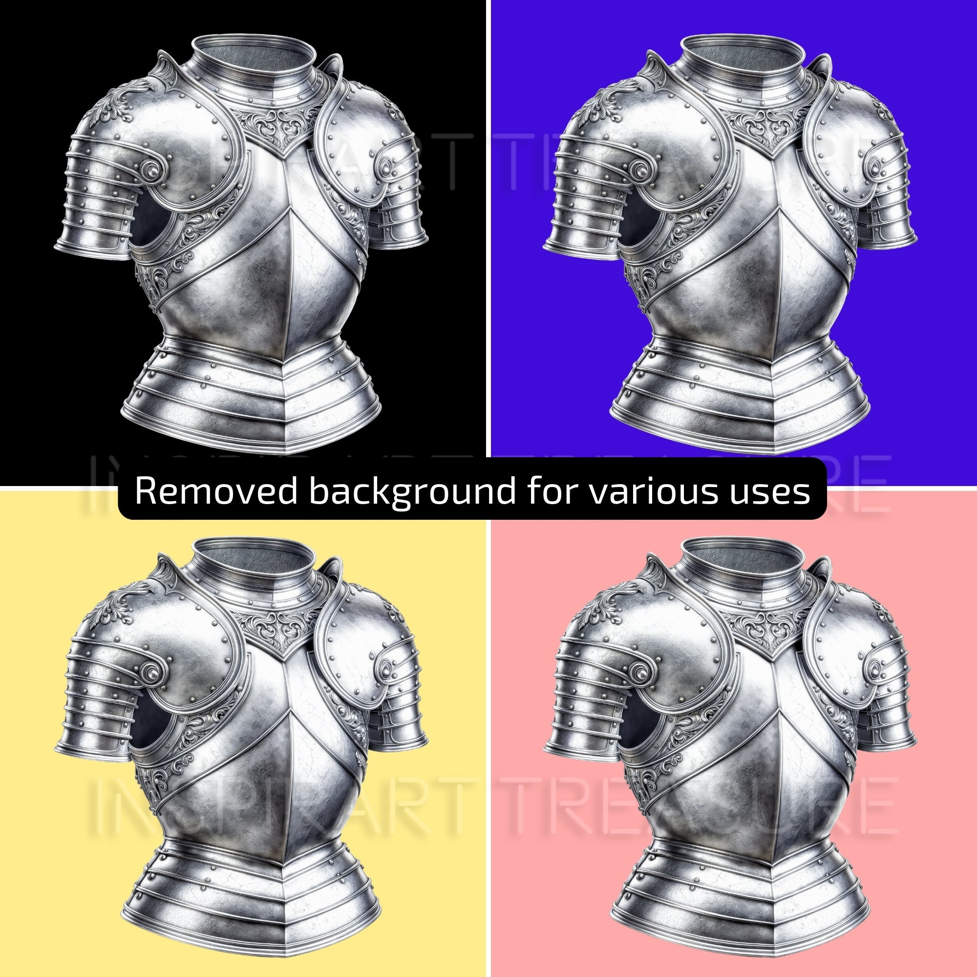 Silver Breast Plate Armor Chest Plate Piece Armor Clipart Medieval ...