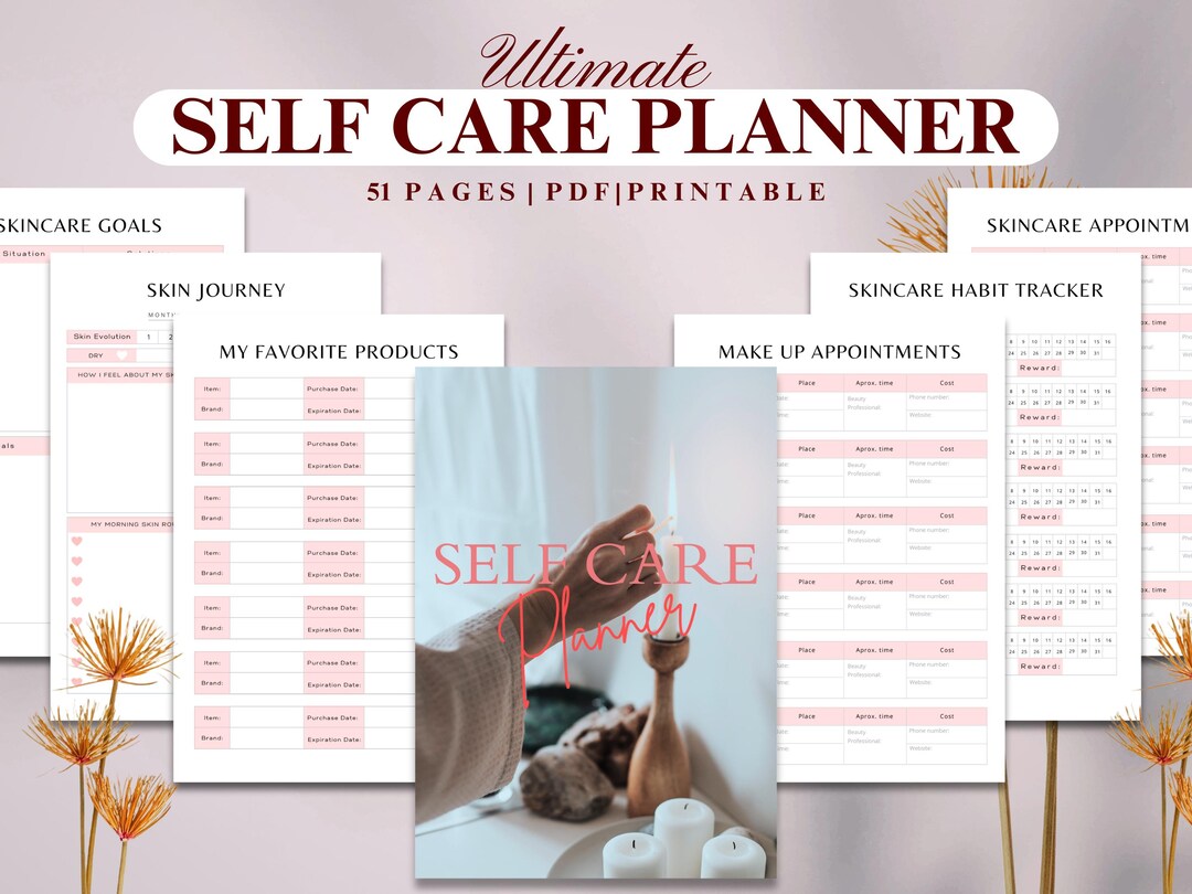Self-care Planner Printable, Self-care Tracker, Monthly Planner, Weakly ...
