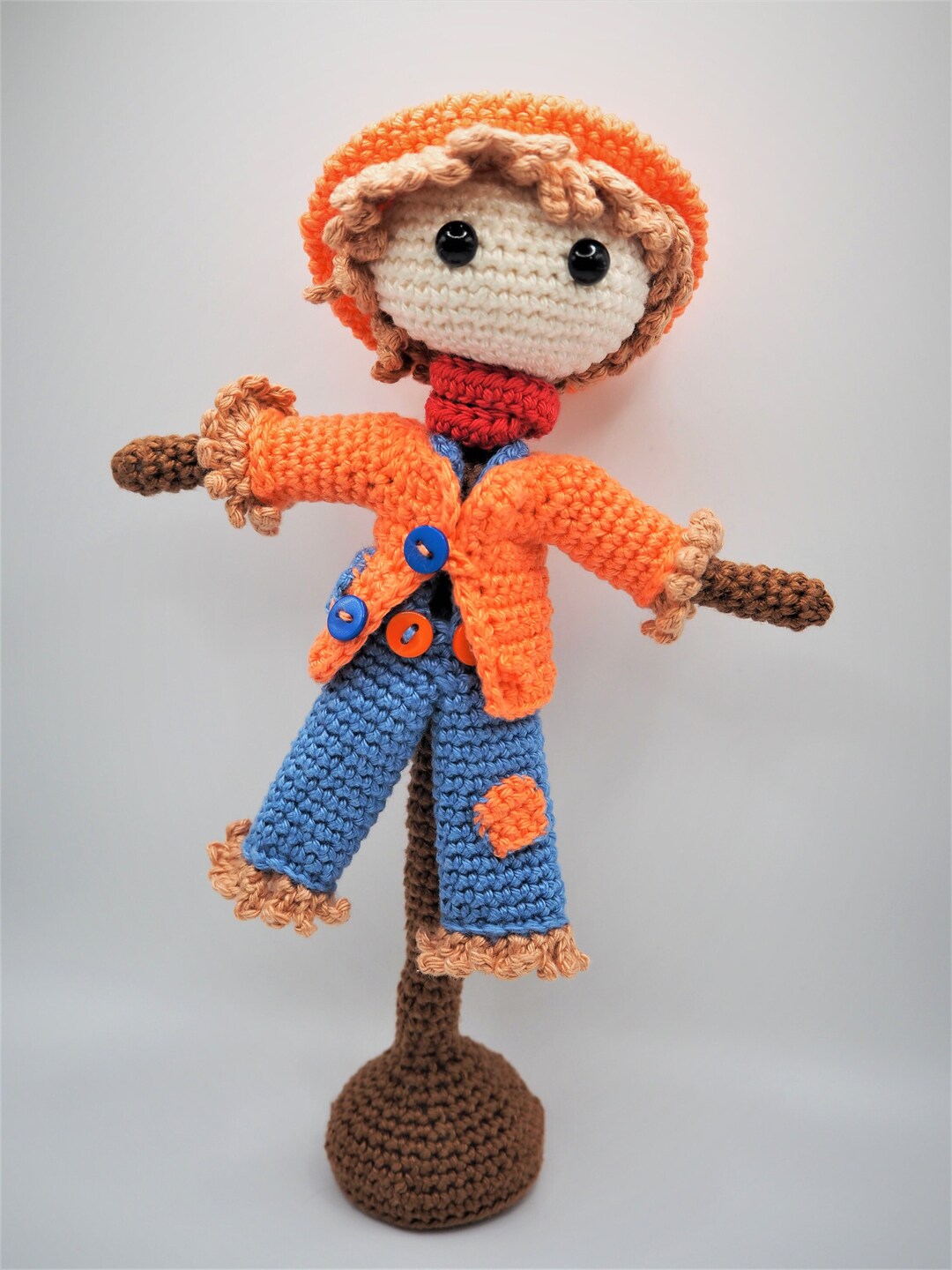 Crochet Amigurumi Scarecrow Plush Toy - Etsy