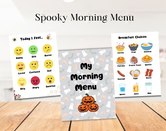 Preschool Morning Menu Printable Homeschool Preschool - Etsy