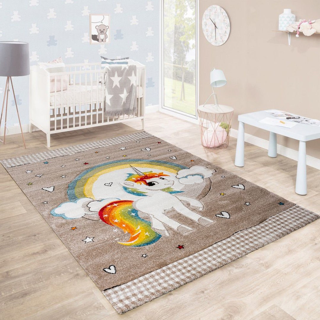 Express Shipping: Adorable Animal Pattern Kids' Room Rug - Etsy