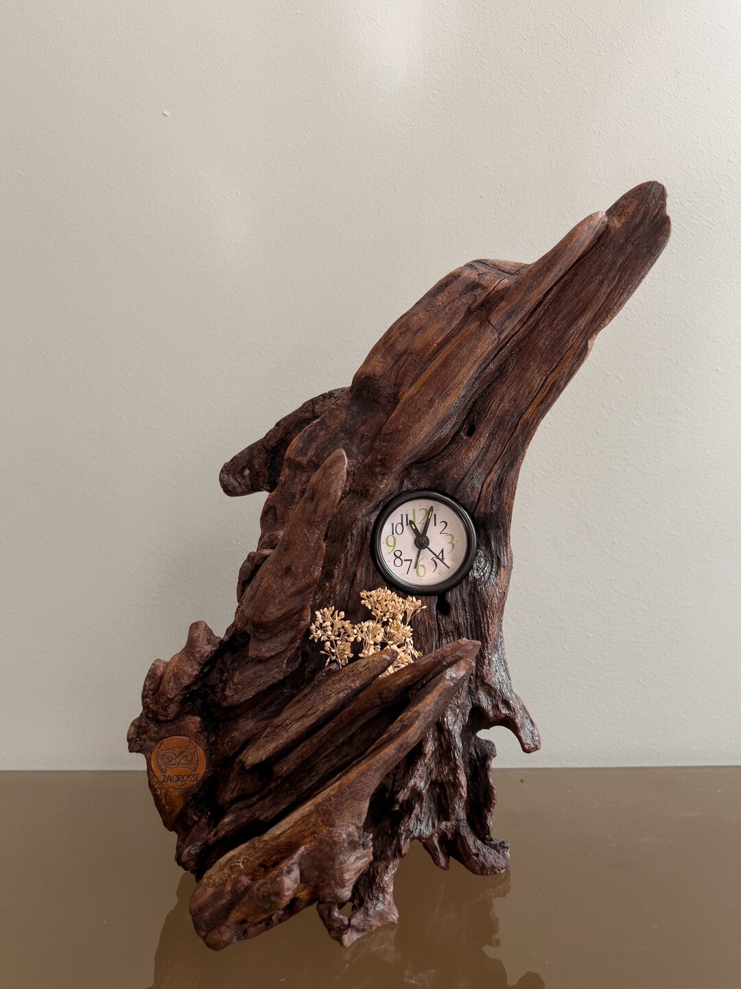 Zagrossi Wooden Table Clock, Wooden Desk Clock, Wood Table Clock, Wood ...