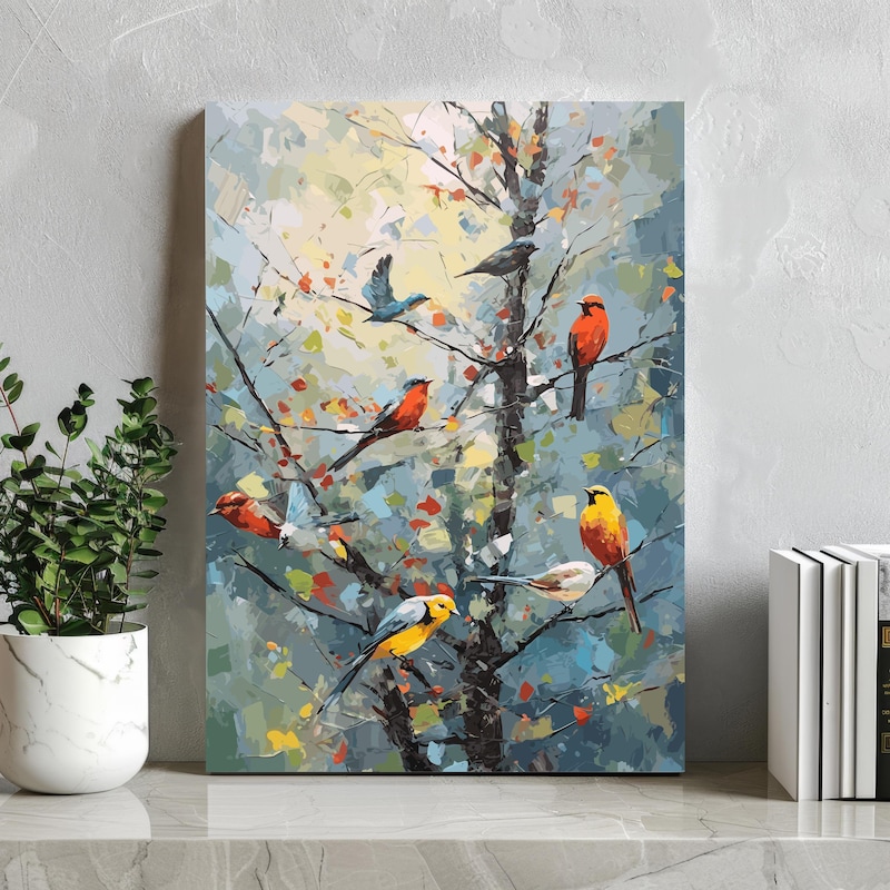 Bird Canvas - Etsy