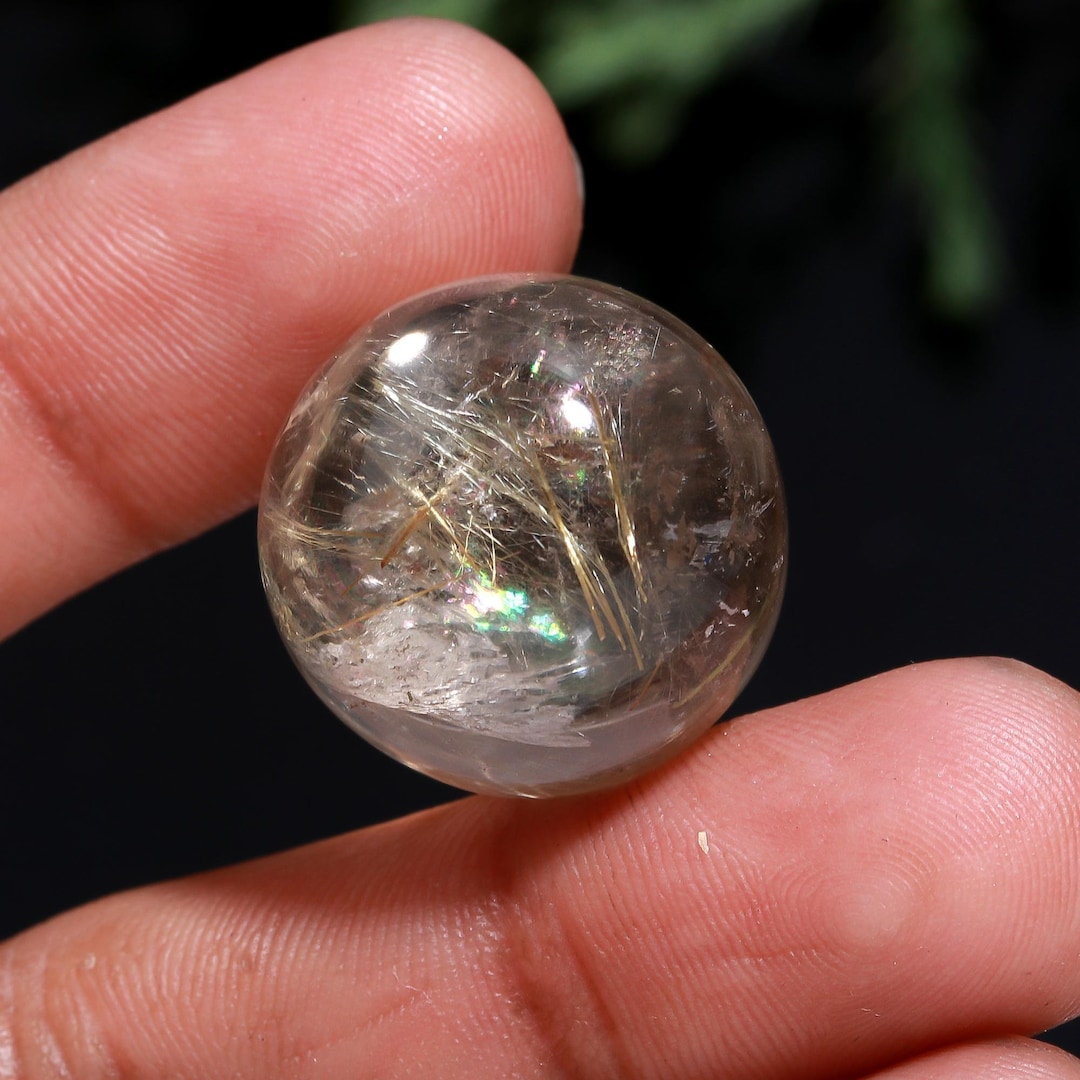 Amazing Rare Rainbow Golden Rutile Gemstone Natural Rainbow Golden ...