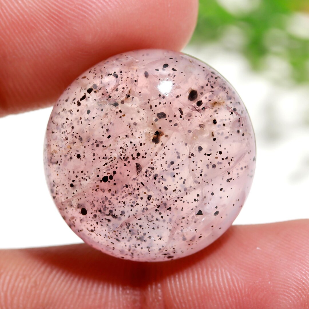 Amazing! Pink Color Pink Moss Quartz Gemstone | Natural Pink Moss ...