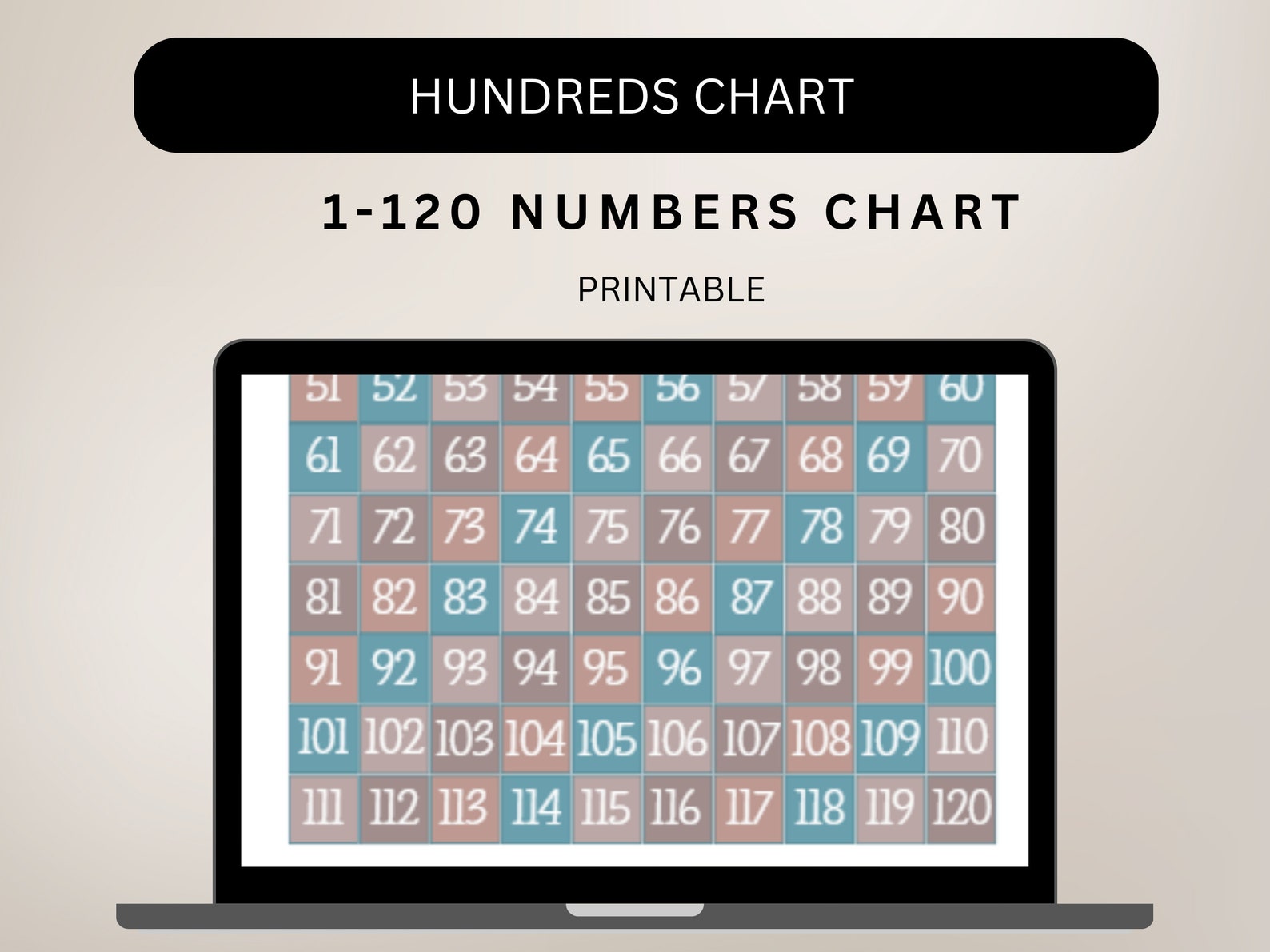 Colorful Number Charts 1-100 Bundle Printable Math Activity for ...
