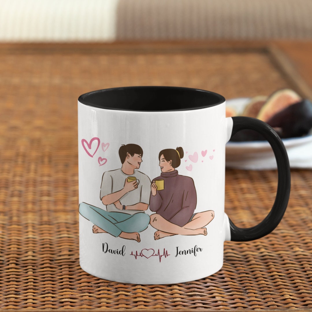 Personalized Anime Love Mug Romantic Couple Coffee Cup Gift Custom ...