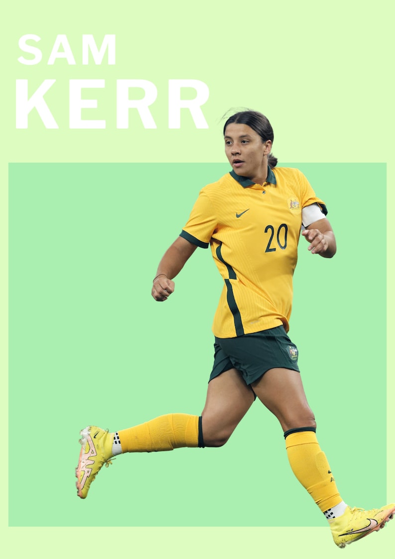 SAM KERR Digital Download A4 Football Poster, Women's Football, Bedroom ...
