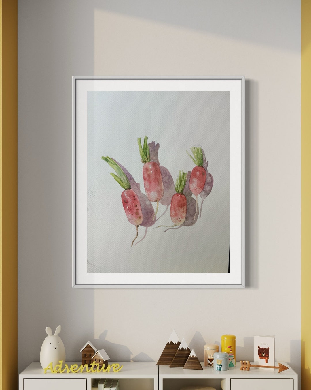 Radish Print Watercolor Painting Print Nautical Print Art. Home Decor ...