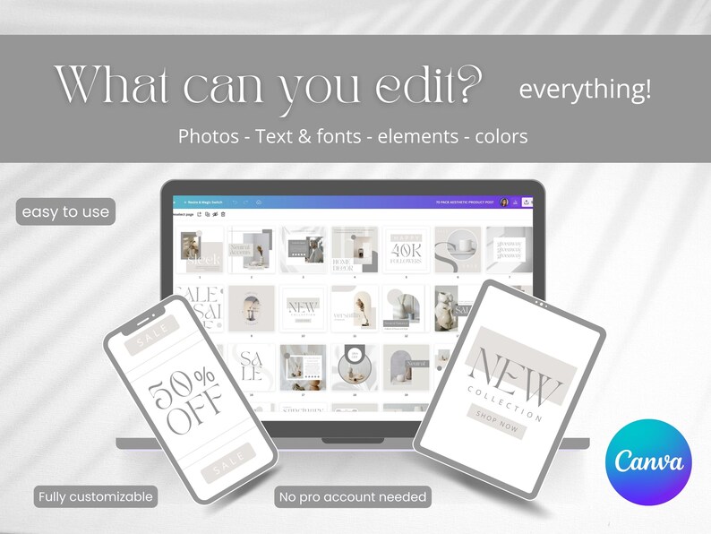 Minimalist Template | Product Template | White Aesthetic | Minimalist ...