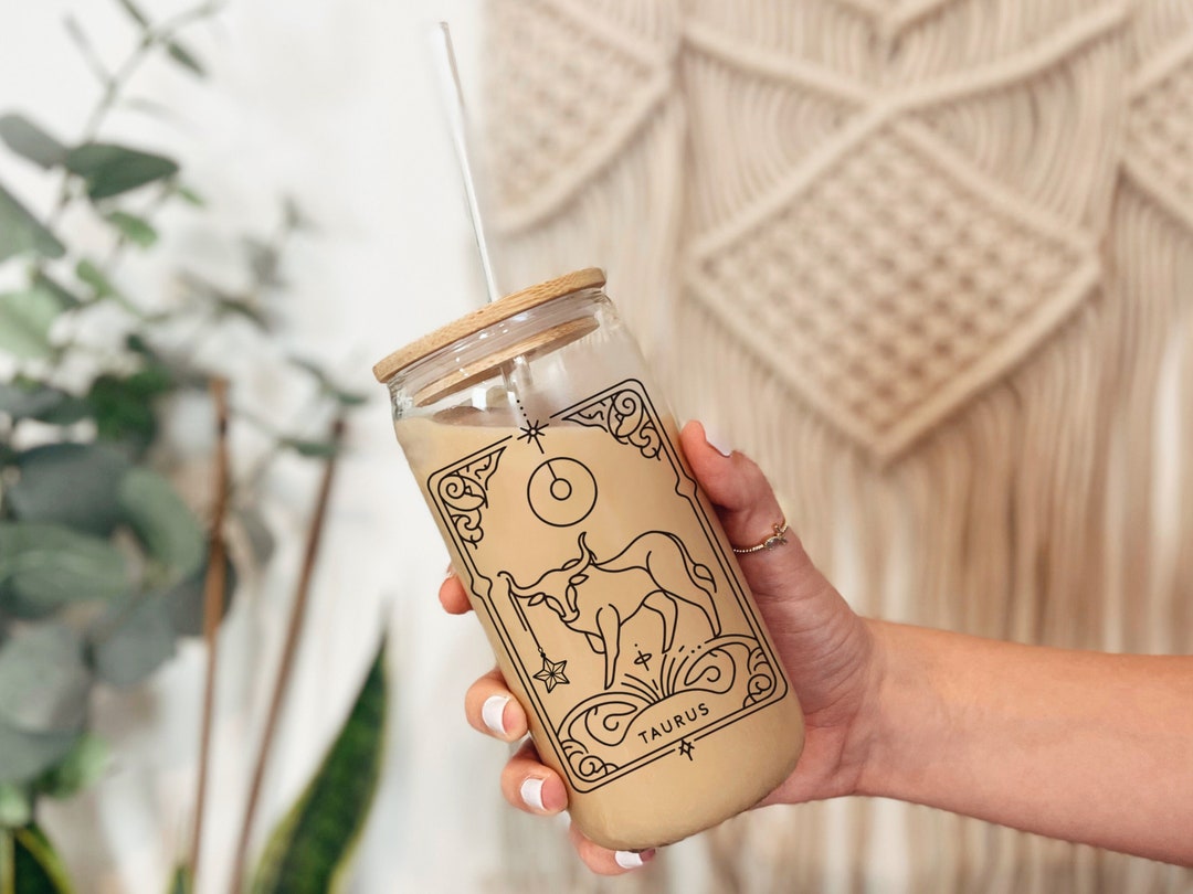 Taurus Glass Tumbler, Taurus Star Sign, Taurus Gift, Astrology ...