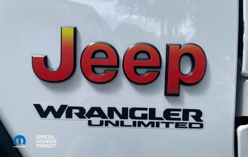 JEEP Wrangler Willys Rubicon Mojave 4xe Sahara Overland Fender Emblem ...