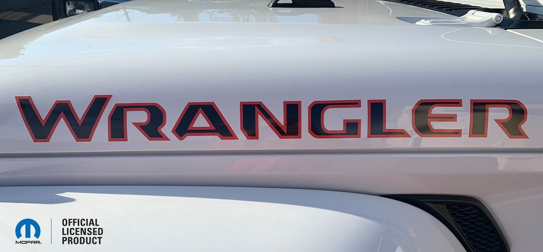 18-23 Jeep WRANGLER Hood Decal Sticker Rubicon Willys Gladiator JT JL ...