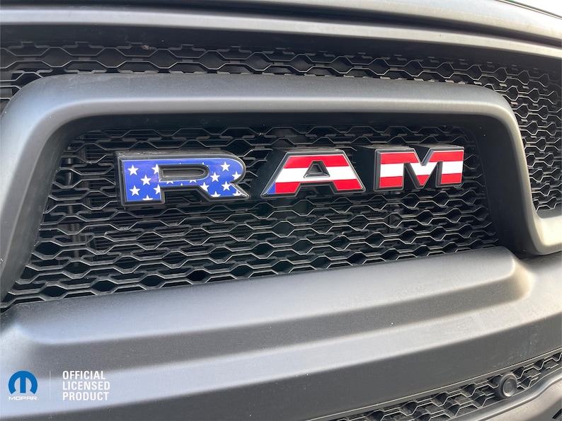RAM Classic Warlock Front Grill Emblem Decal Sticker Overlay USA ...
