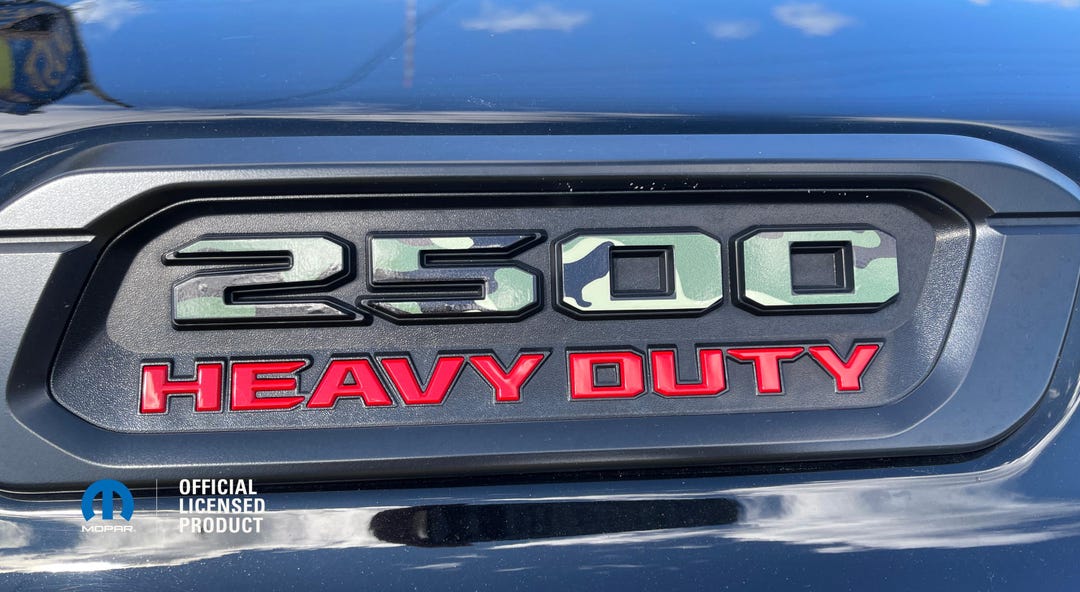 2019-2024 RAM 2500 Hood Emblem Decal Sticker Overlay CAMO Camouflage ...