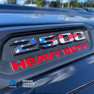 2019-2024 RAM 2500 Hood Emblem Decal Sticker Overlay USA American Flag ...