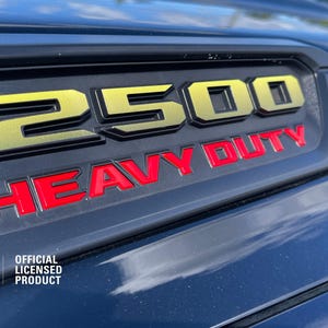 2019-2024 RAM 2500 Hood Emblem Decal Sticker Overlay YELLOW BLACK Set ...