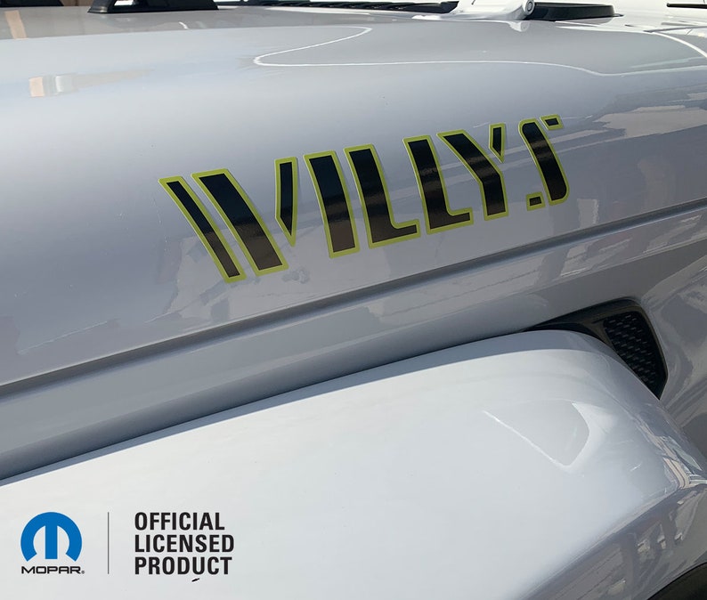 18-23 Jeep WILLYS Hood Decal Sticker Rubicon Wrangler Sahara Gladiator ...