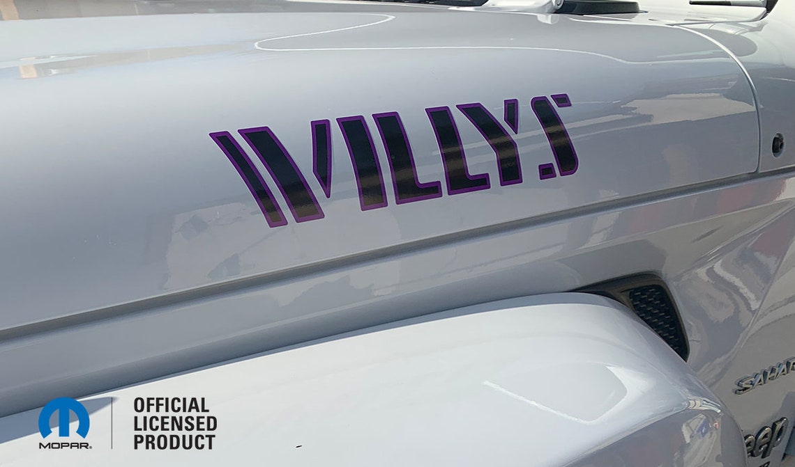 18-23 Jeep WILLYS Hood Decal Sticker Rubicon Wrangler Sahara Gladiator ...