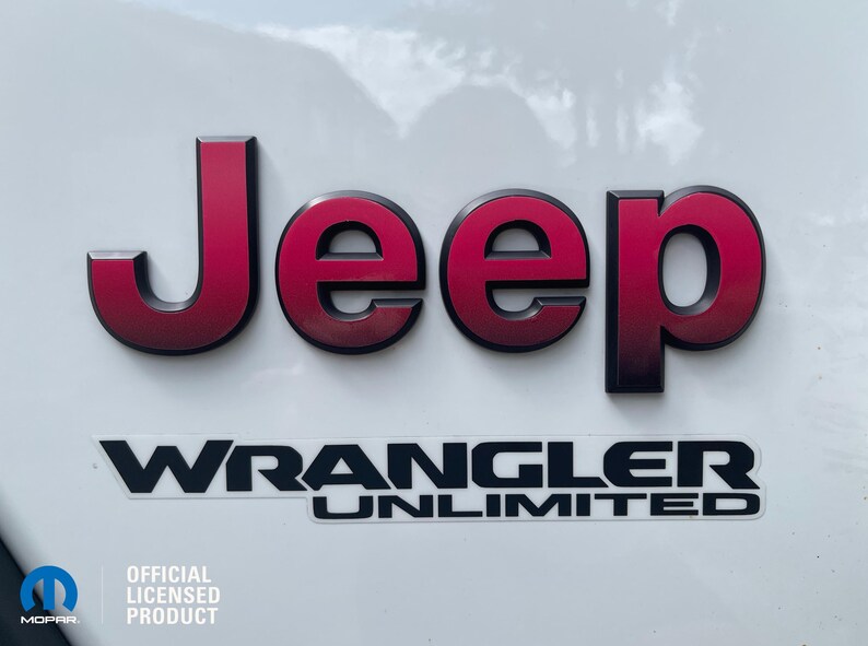 JEEP Wrangler Willys Rubicon 4xe Sahara Overland Fender Emblem Vinyl ...