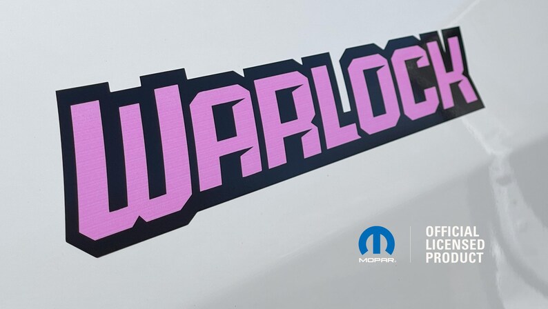 RAM WARLOCK Classic Truck Bed Decal Sticker Light PINK 2019 2020 2021 ...