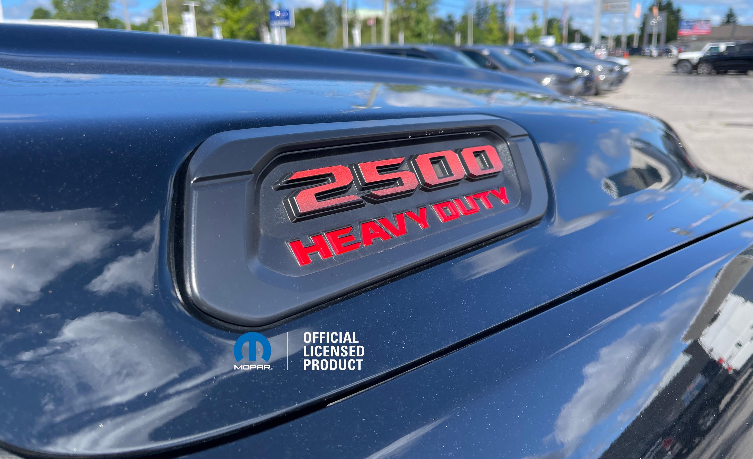 2019-2024 RAM 2500 Hood Emblem Decal Sticker Overlay RED BLACK Set of 2 ...