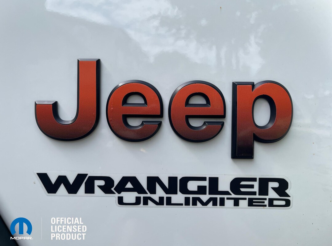 JEEP Wrangler Willys Rubicon 4xe Sahara Overland Fender Emblem Vinyl ...
