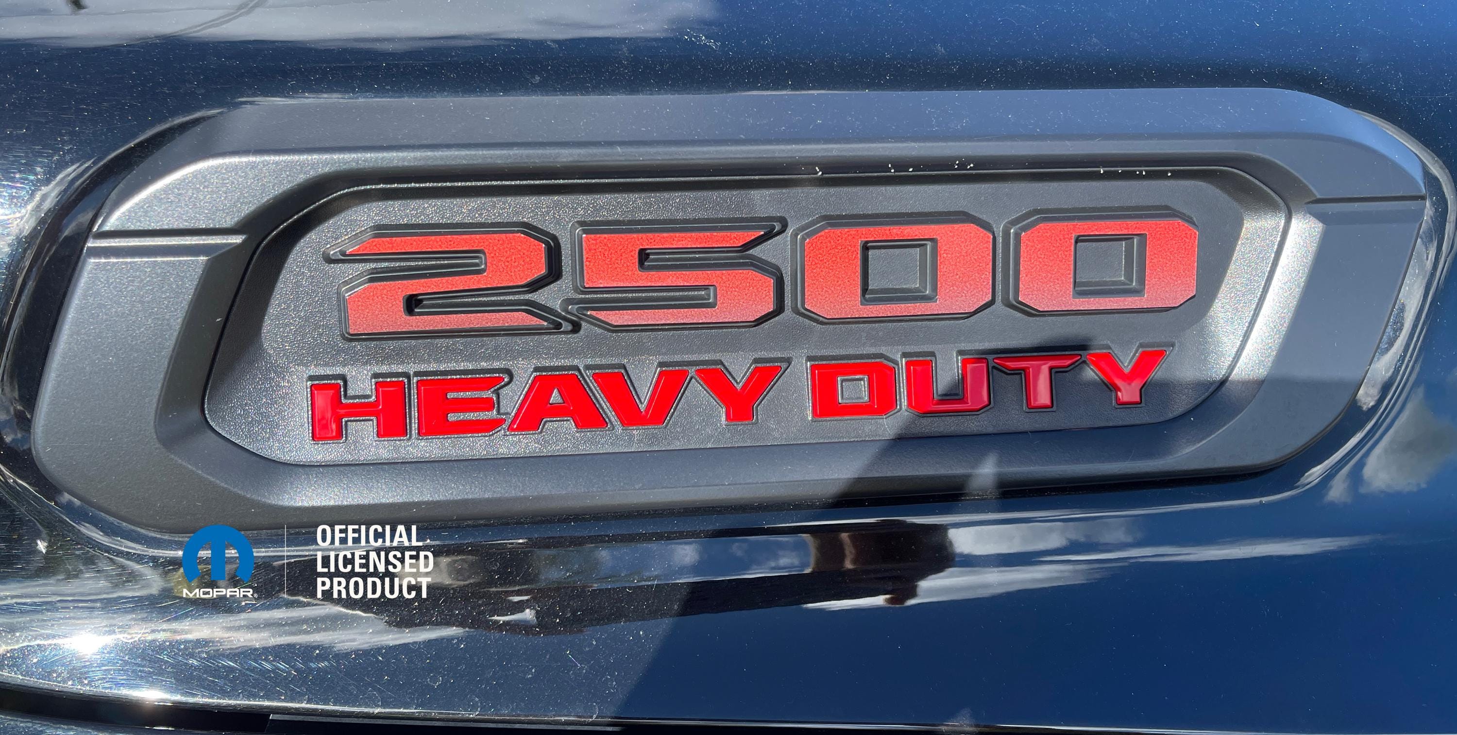 2019-2024 RAM 2500 Hood Emblem Decal Sticker Overlay RED BLACK Set of 2 ...