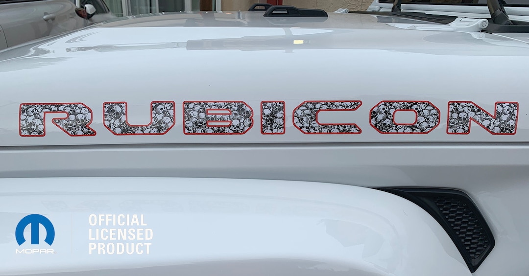 18-23 Jeep RUBICON Hood Decal Sticker Wrangler Sahara Willys Gladiator ...
