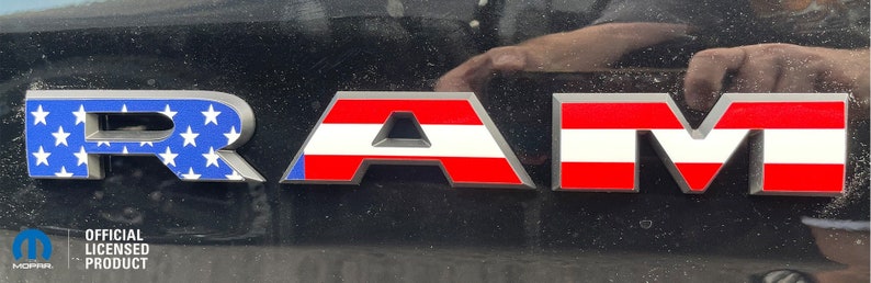 2019-2024 RAM REBEL Door Badge Emblem Decal Sticker Overlay USA ...