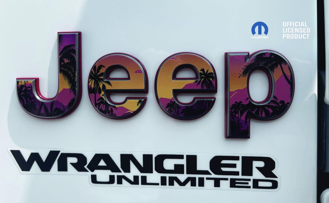 JEEP Gladiator Willys Rubicon 4xe Mojave Fender Emblem Vinyl Decal ...