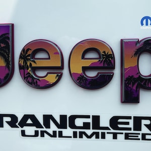 JEEP Wrangler Willys Rubicon 4xe Sahara Overland Fender Emblem Vinyl ...