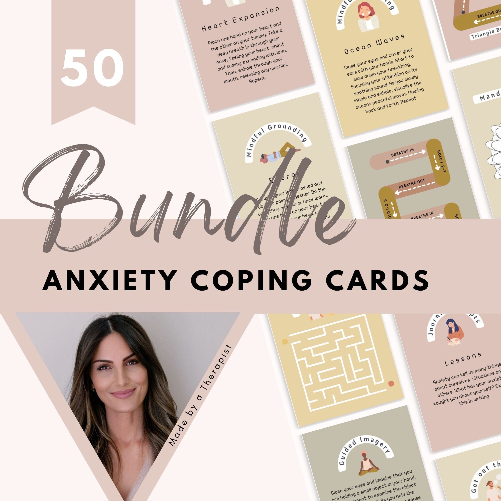 50 Anxiety Coping Skill Flashcards, Self Regulation, Anxiety Relief ...