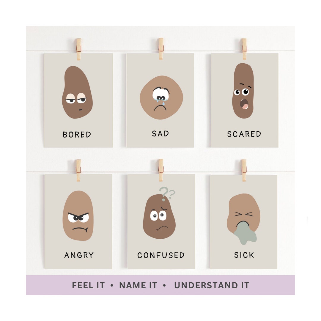 Emotion Flashcards, Feelings Flashcards, Mental Health Printable, Self ...