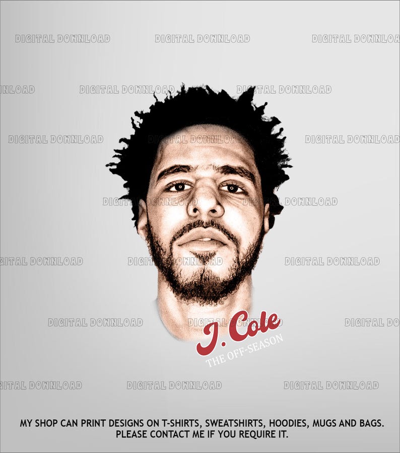 J. COLE Png, J. COLE T-shirt Design. PNG Digital Instant Download 300 ...
