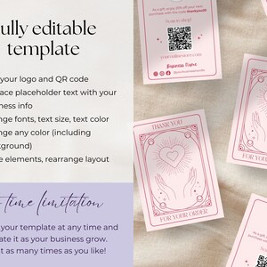 Thank You Card Qr Code and Logo Template for Small Business Editable in ...