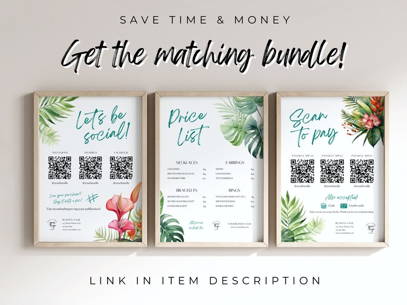 Scan to Pay Template, Editable Payment App Vendor Sign With Multiple Qr ...