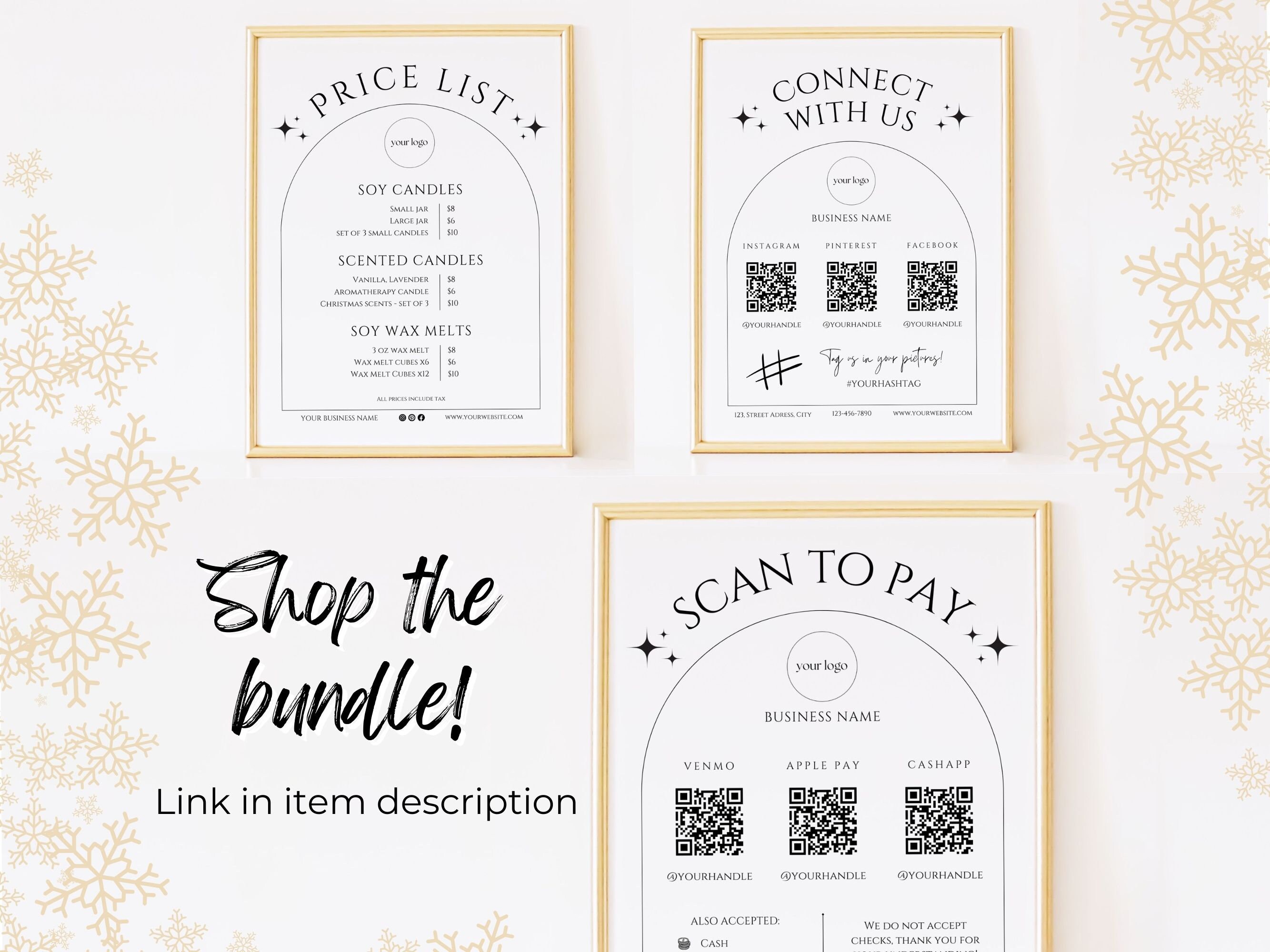 Social Media Sign With Qr Code for Pop up Shop Market Booth - Etsy