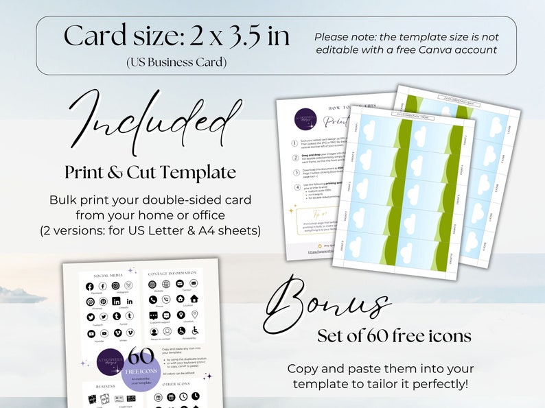 Leave Us a Review Simple Business Card, Editable Template for Small ...